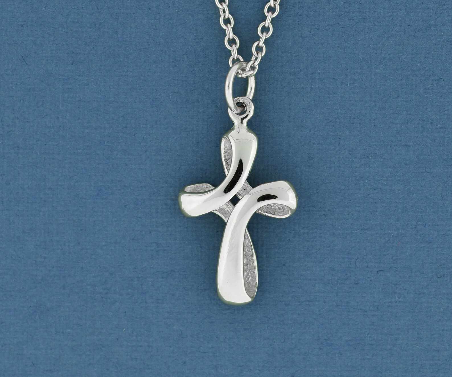 White Gold Infinity Cross Pendant Solid 14k Optional Chain - Etsy