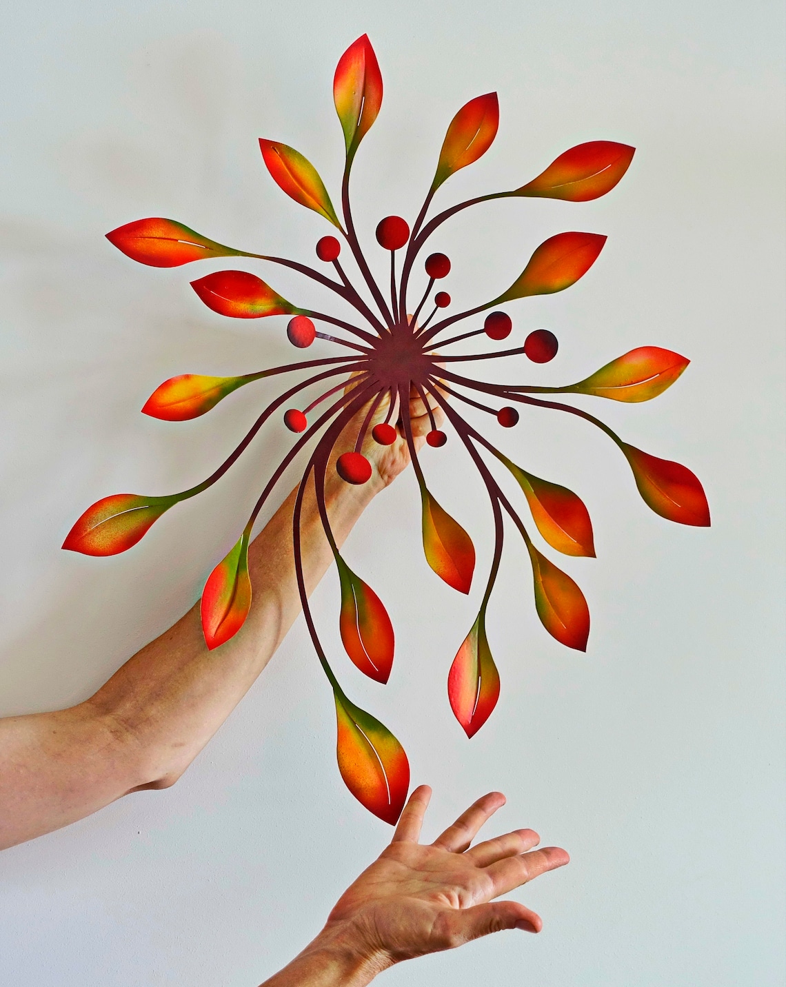 Autumn Leaves Metal Wall Art Fall Foliage Home Décor Shades | Etsy