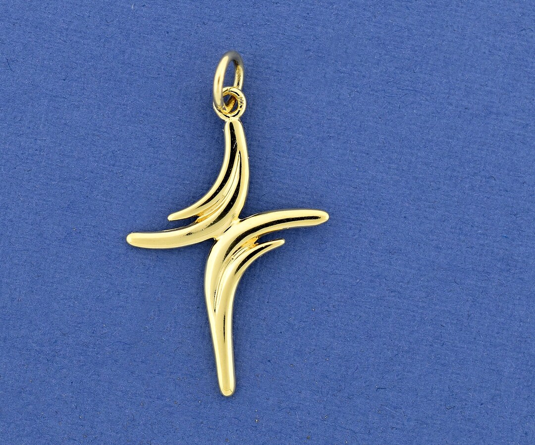 Modern Gold Cross, Solid 14k Gold Christian Jewelry From the Holy Land ...