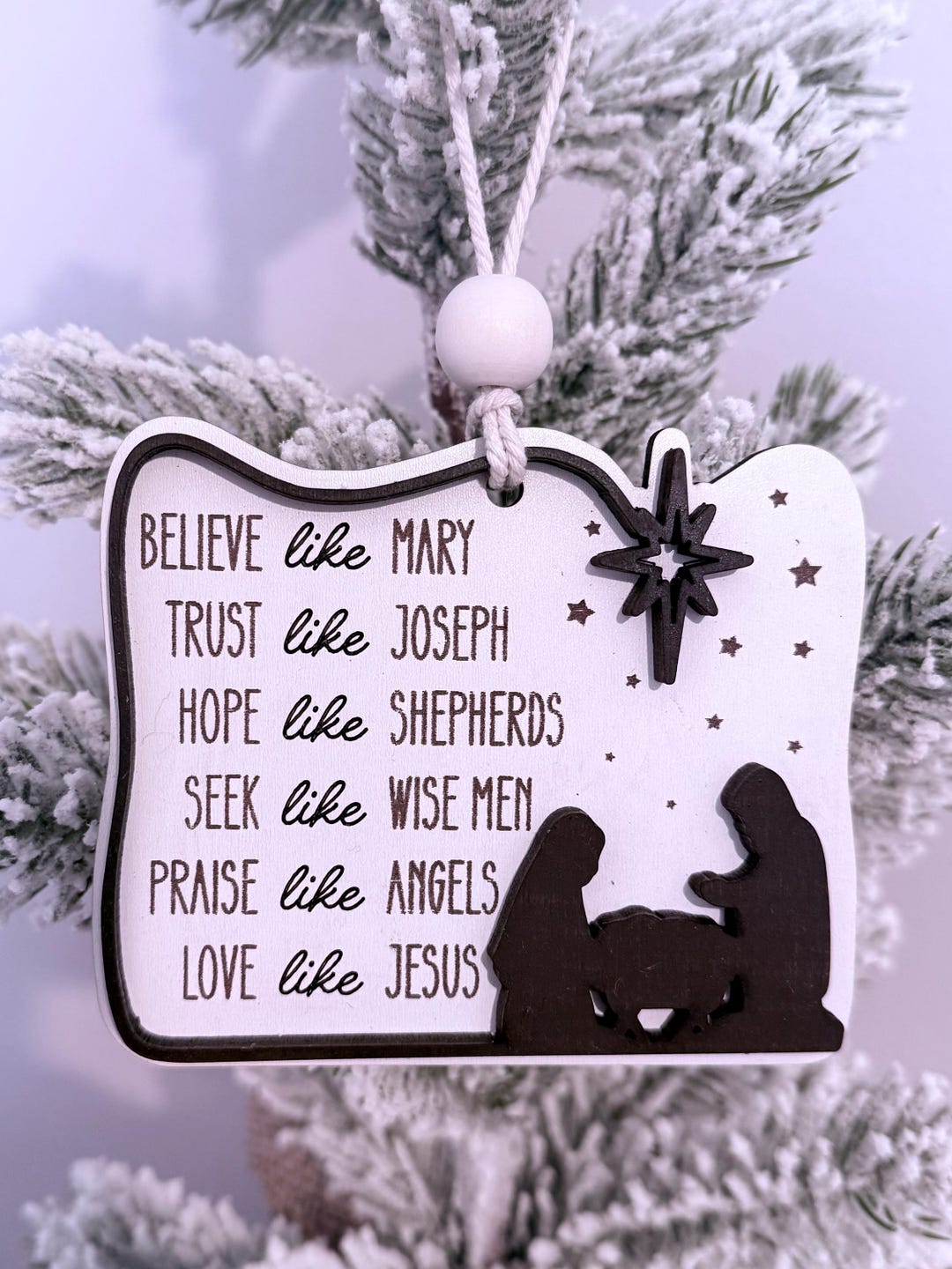 Christian Christmas Ornament, Believe Like Mary Ornamen, Christmas ...
