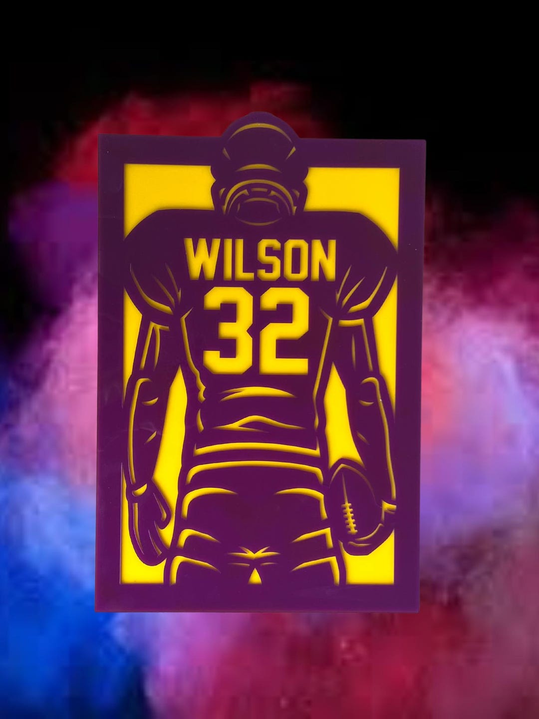 Custom Football Player Sign, Personalized Name Player Plaque for High ...