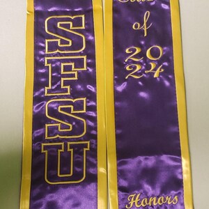 Custom College Graduation Sash, Personalized Graduation Stole, Custom ...