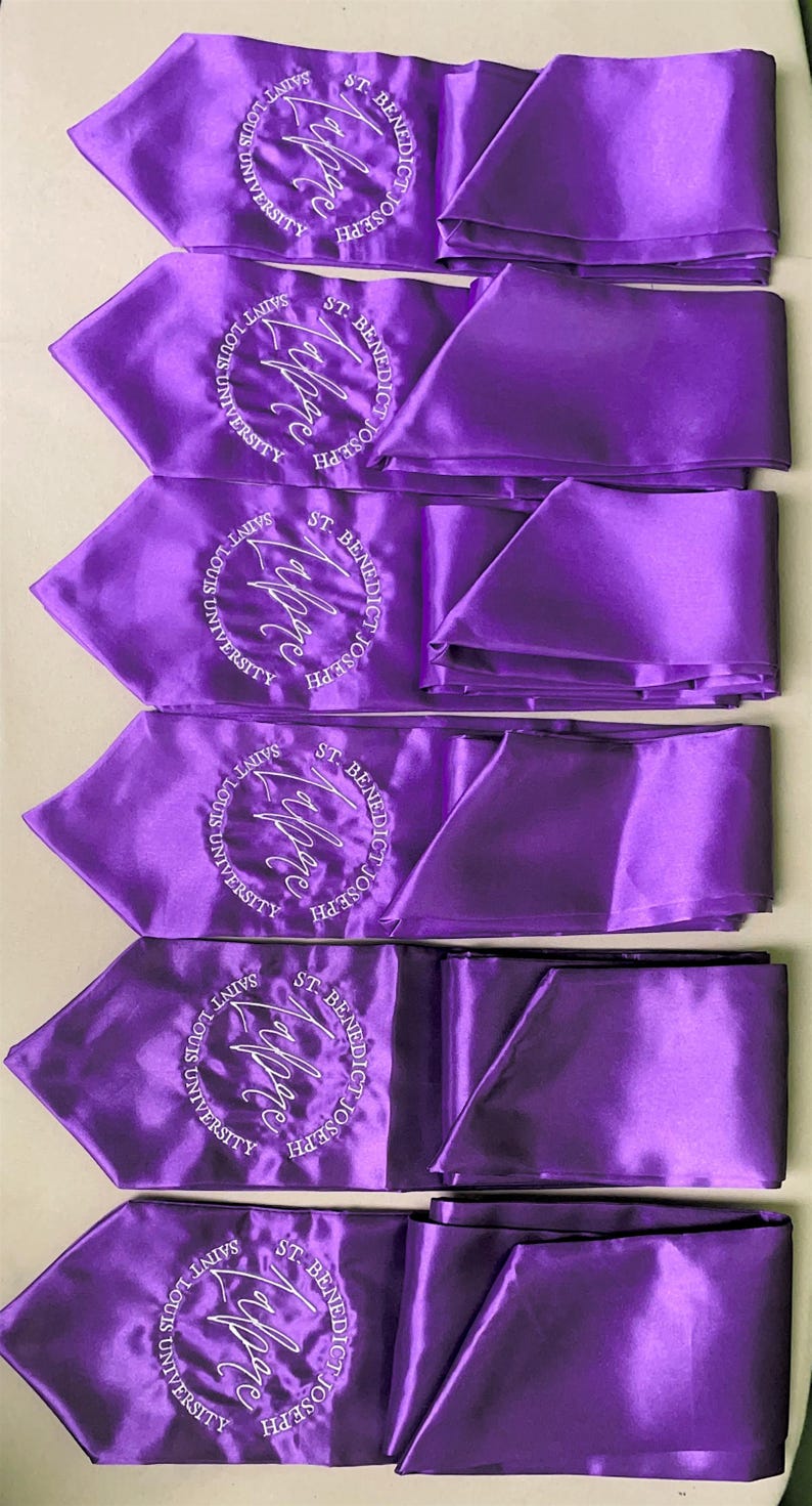 Custom College Graduation Sash, Personalized Graduation Stole, Custom ...