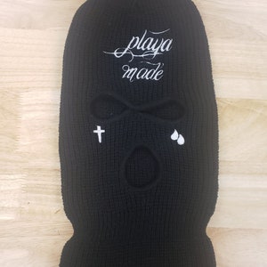Custom Embroidered 3 Hole Knitted Ski Mask Embroidery Ski - Etsy