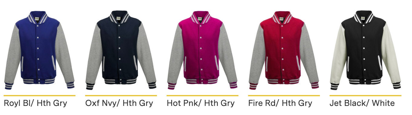 Custom Embroidered Kids Letterman Jacket, Varsity Youth Bomber ...