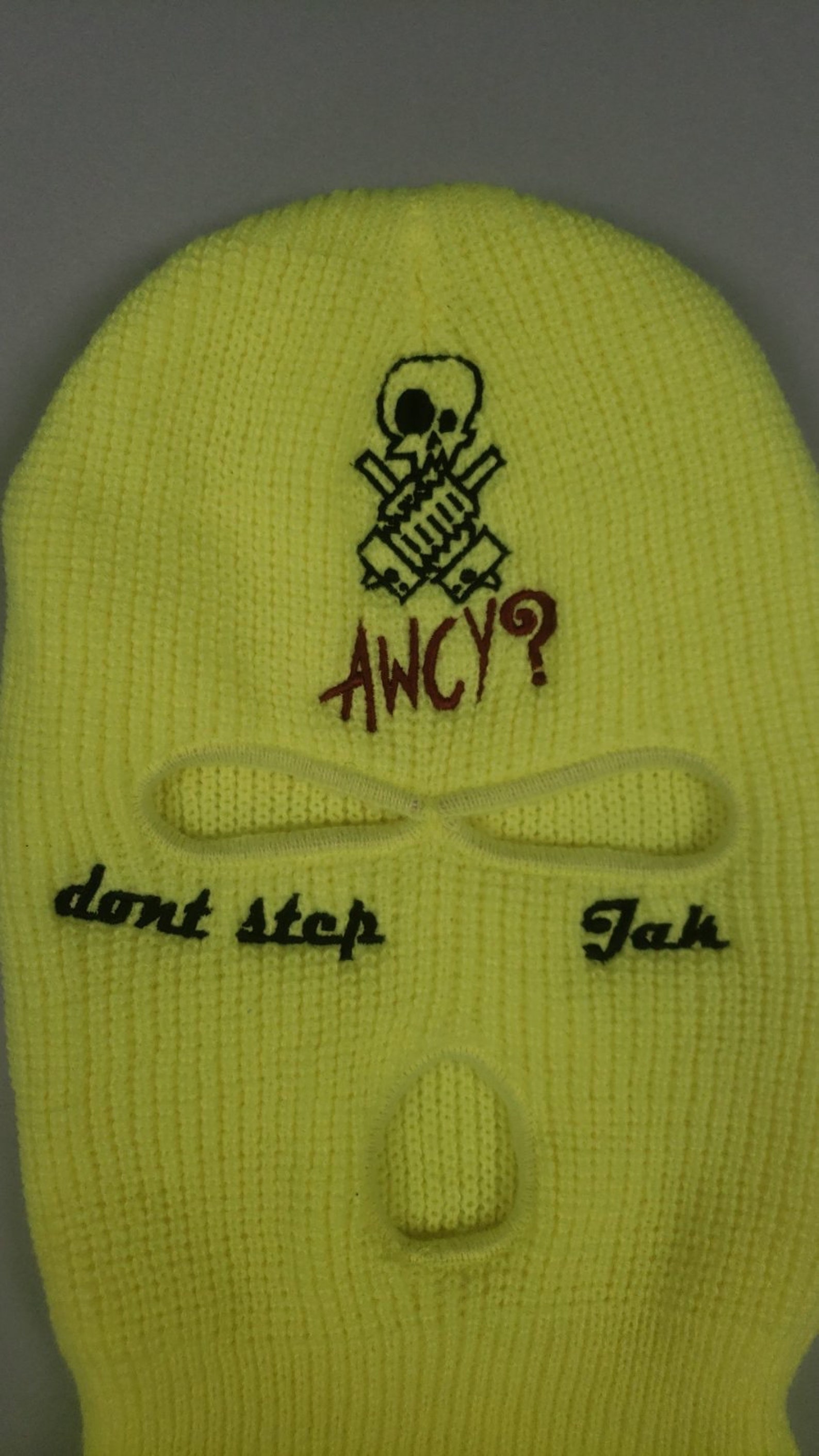 Custom Embroidered 3 Hole Knitted Ski Mask Embroidery Ski Mask Personalized Balaclava Winter