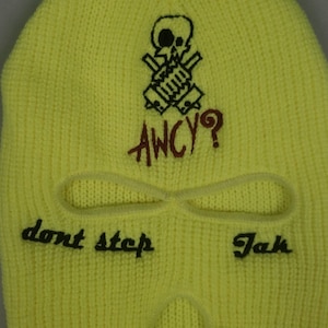 Custom Embroidered 3 Hole Knitted Ski Mask, Embroidery Ski Mask ...