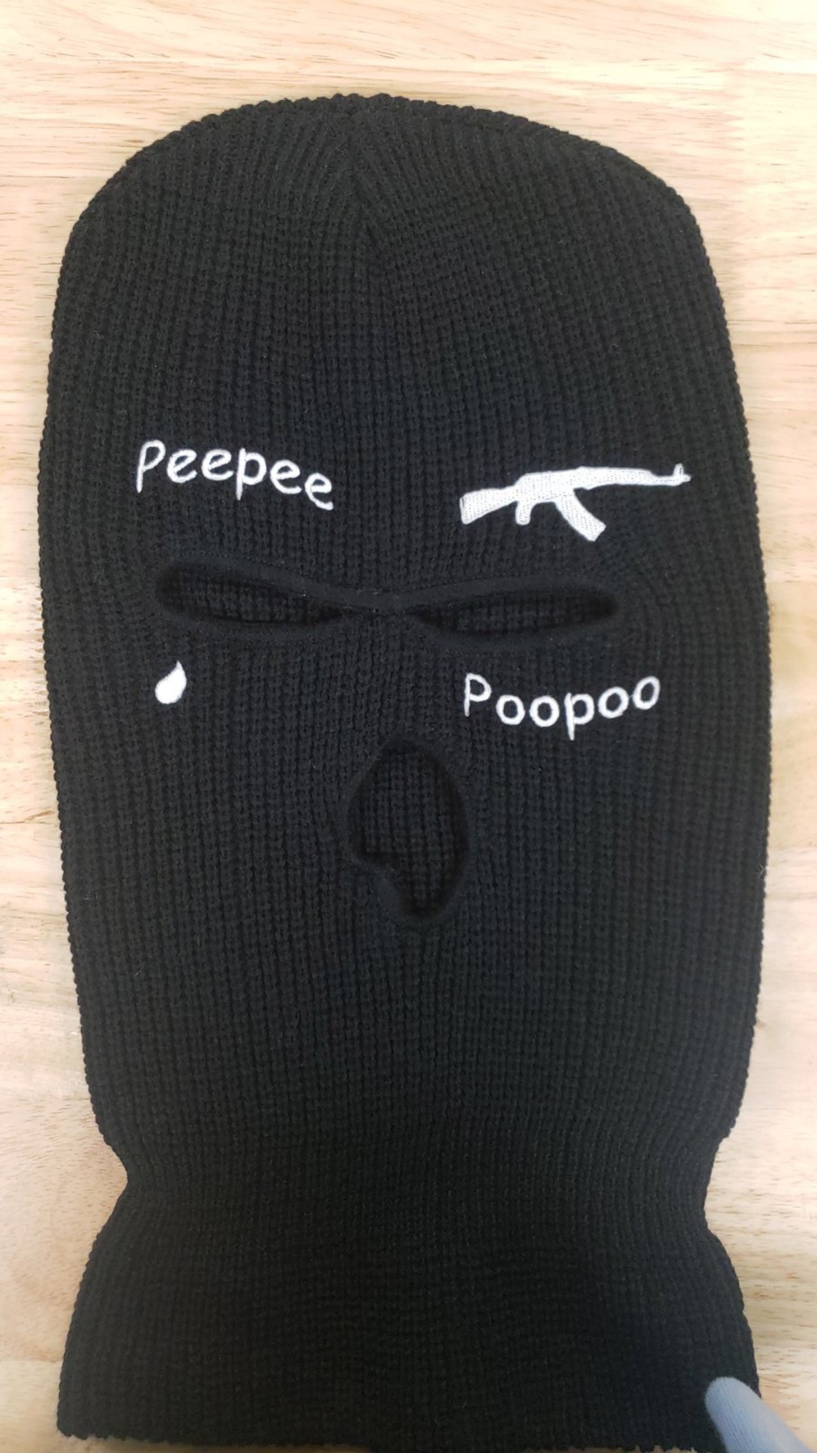 Custom Embroidered 3 Hole Knitted Ski Mask, Embroidery Ski Mask ...