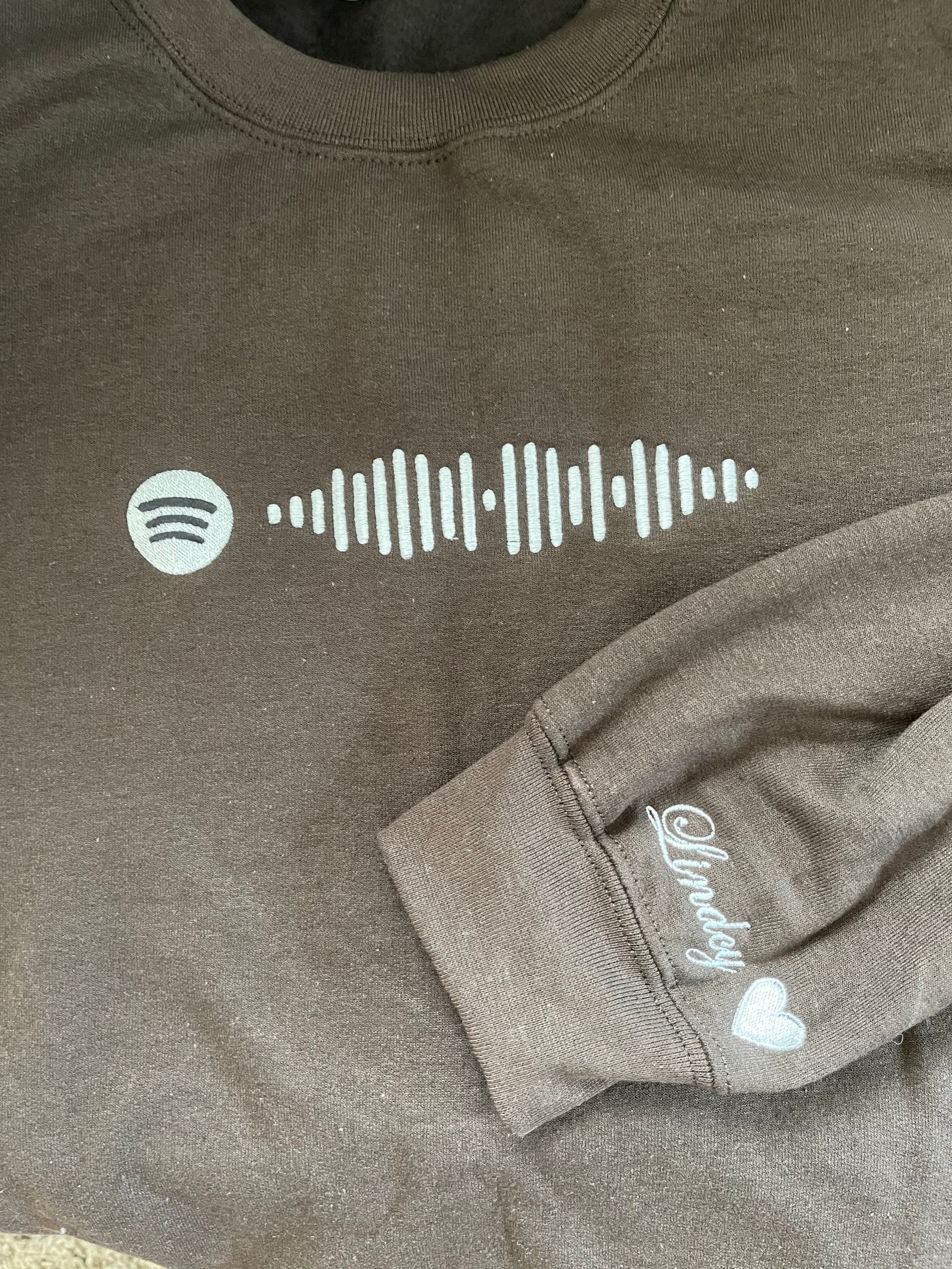 Embroidered Spotify Code Custom Sweatshirt Music Sweatshirt | Etsy