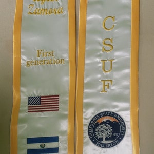 Custom College Graduation Sash, Personalized Graduation Stole, Custom ...