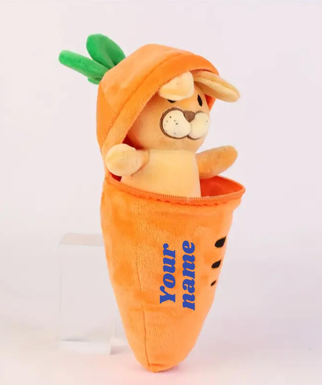 Custom Carrot Rabbit Plush Toy, Personalized Easter Gift, Cute Bunny ...