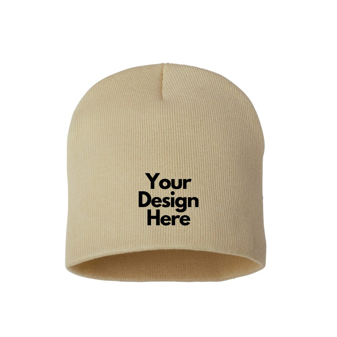 8 Custom Embroidered Knit Beanie, Embroidered Beanies, Personalized Hat ...