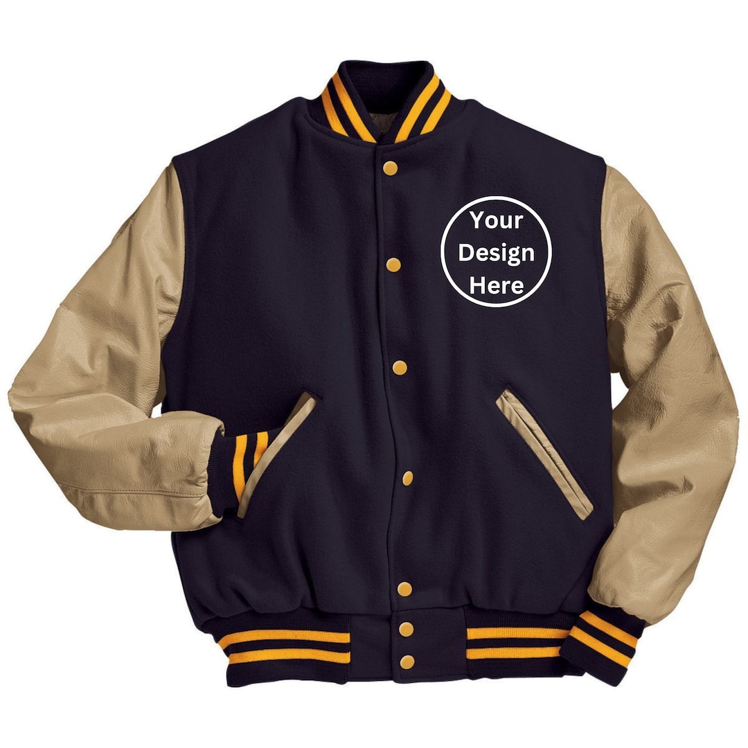 Custom Wool Varsity Jacket, Embroidered High School Bomber, Fashion ...