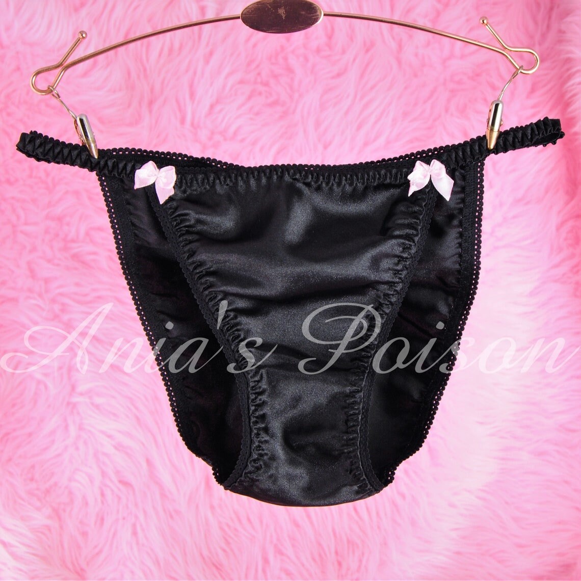 Satin Womens Panties Totally Custom Naughty Text Shiny Wetlook Etsy