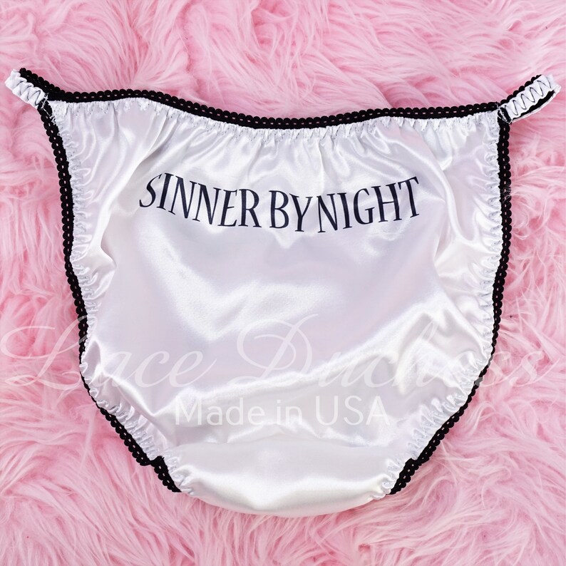 Satin Panties Sinner Saint Sissy Blasphemy Costume Lace Etsy