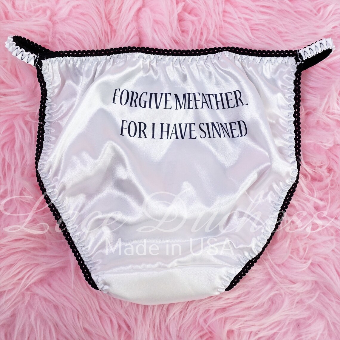 Satin Panties Sinner Confession Sissy Blasphemy Costume Lace Etsy