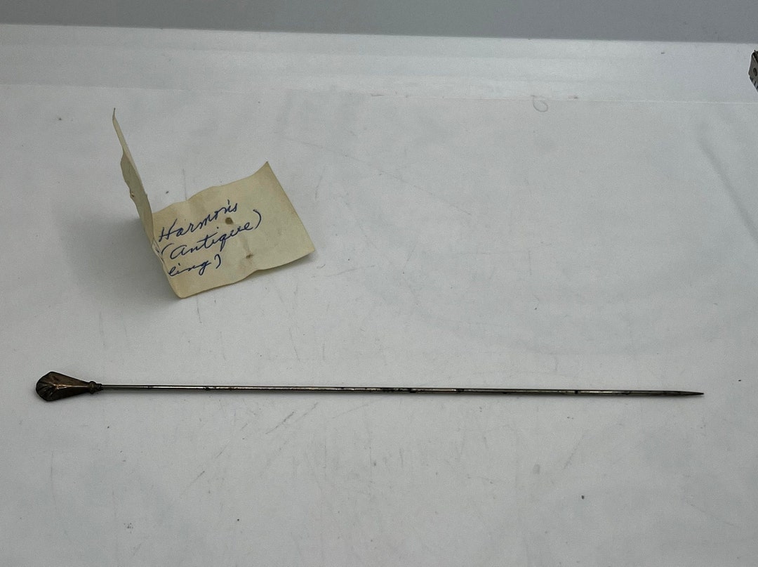 Antique Sterling Silver Long Hat Pin - Etsy