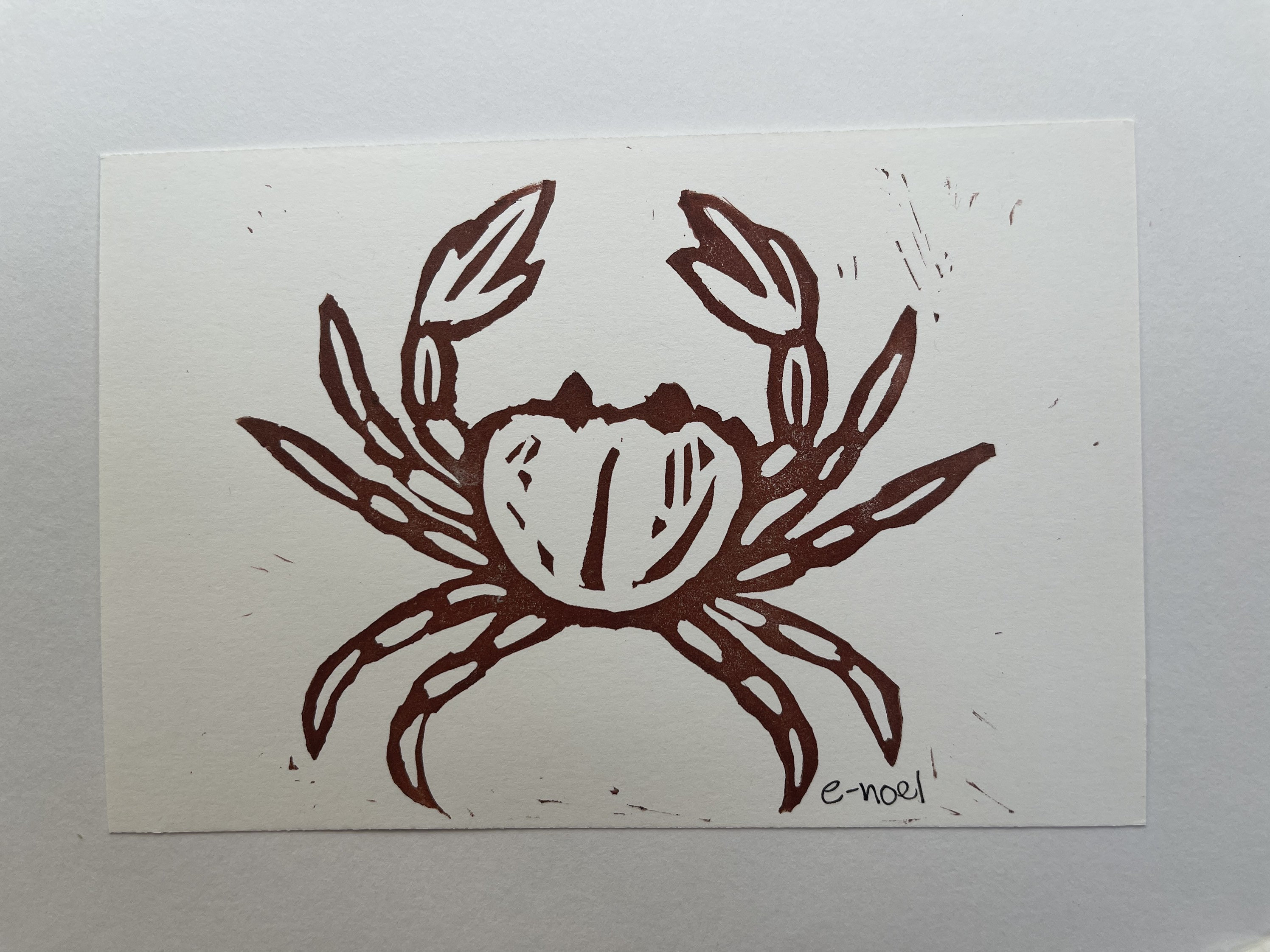 Crab Block Print - Etsy