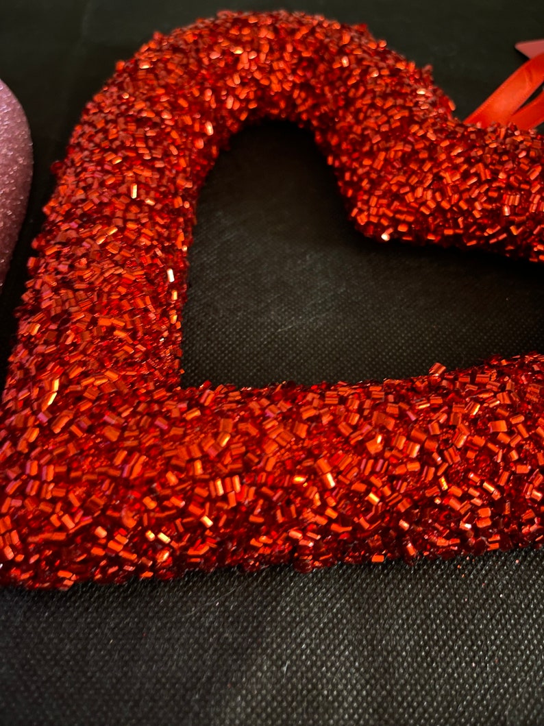 Valentine’s Day Foam Glitter or Tinsel Hearts - Etsy