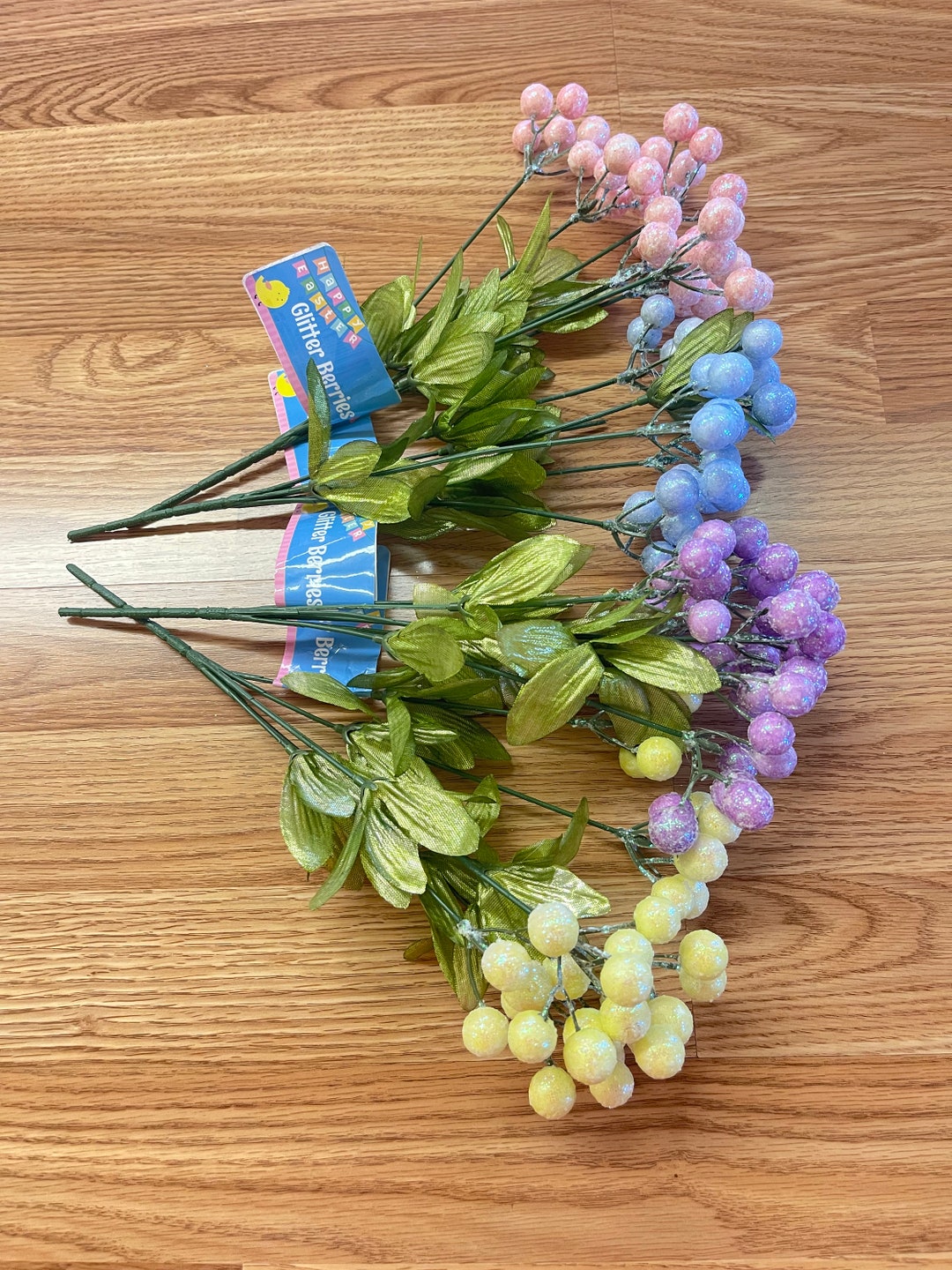 Glitter Berry Floral Stem Bushes - Etsy