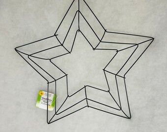 Star Metal Wreath Form, Star Form, Star Shaped Metal 3D Wreath Form ...