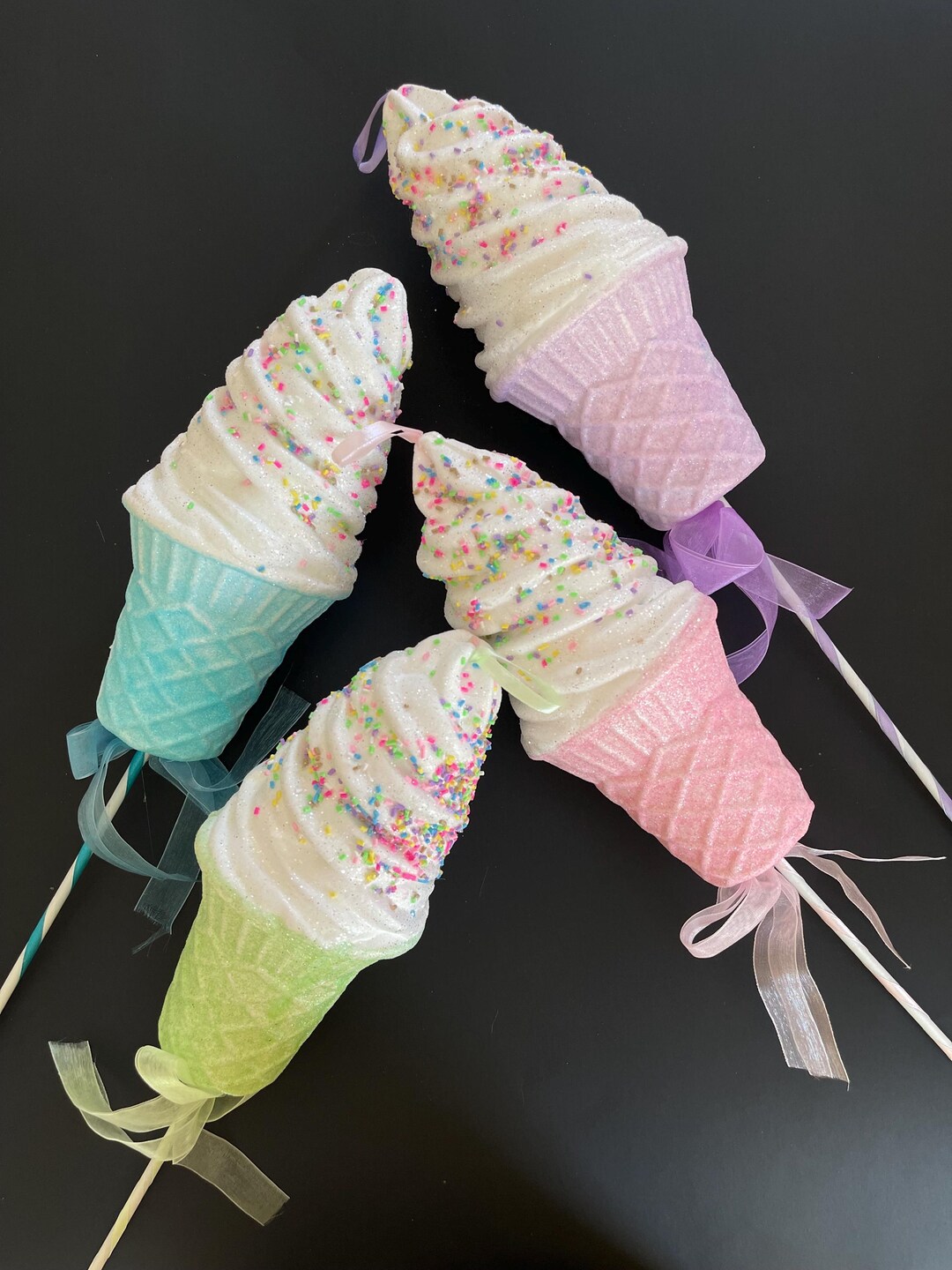Christmas Candy Land Large Ice Cream Cone Pick - Etsy