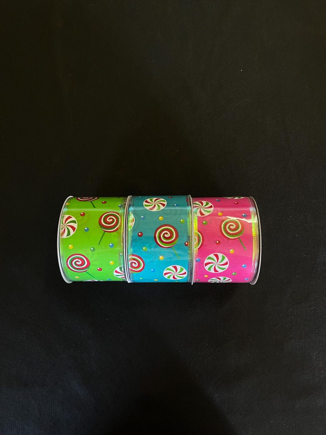 Christmas Lollipop and Peppermint Candy Land Wired Ribbon - Etsy