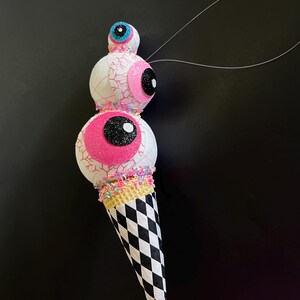 Halloween Eye Scream / Ice Cream Cone Ornament - Etsy