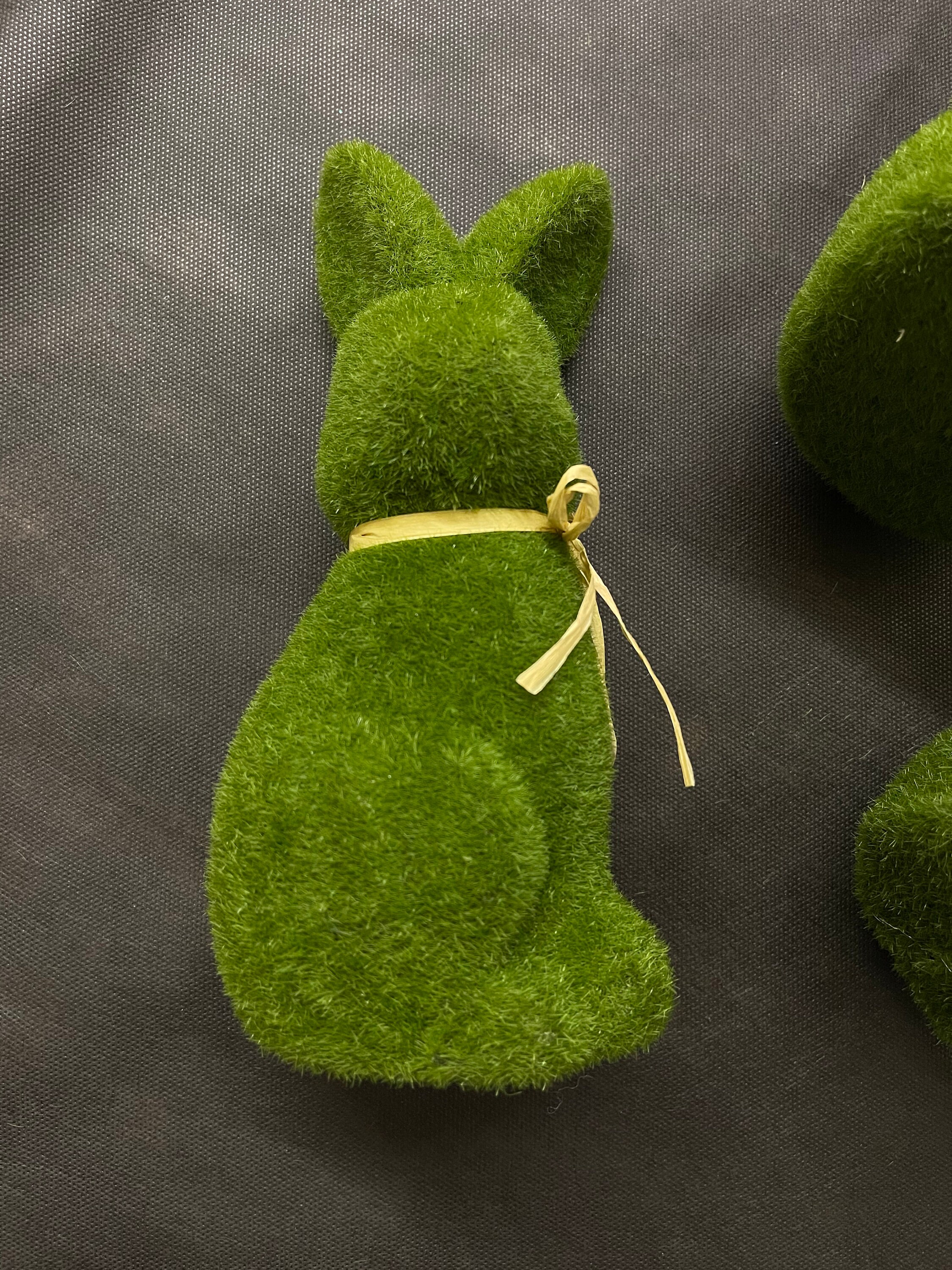 Green Flocked Bunny Figurines - Etsy