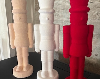 Pink Red and White Flocked Nutcracker Peppermint Door Swag, Christmas ...