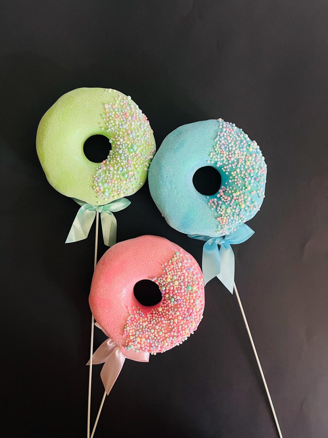 Christmas Candy Land Large Glitter Donut With Sprinkles Pick - Etsy