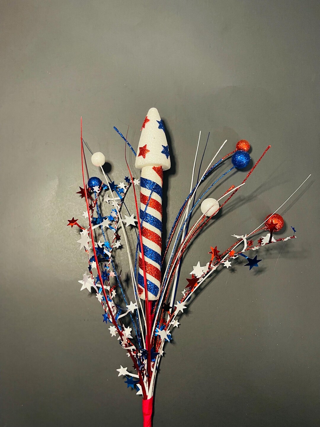 Fourth of July Patriotic Firecracker Spray Pick - Etsy