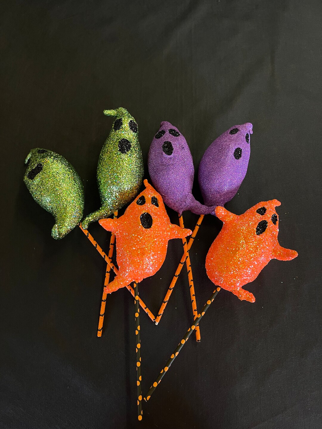 Halloween Glitter Ghost Pick - Etsy