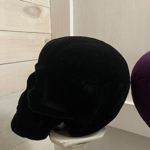 Halloween Flocked Skull Decor - Etsy
