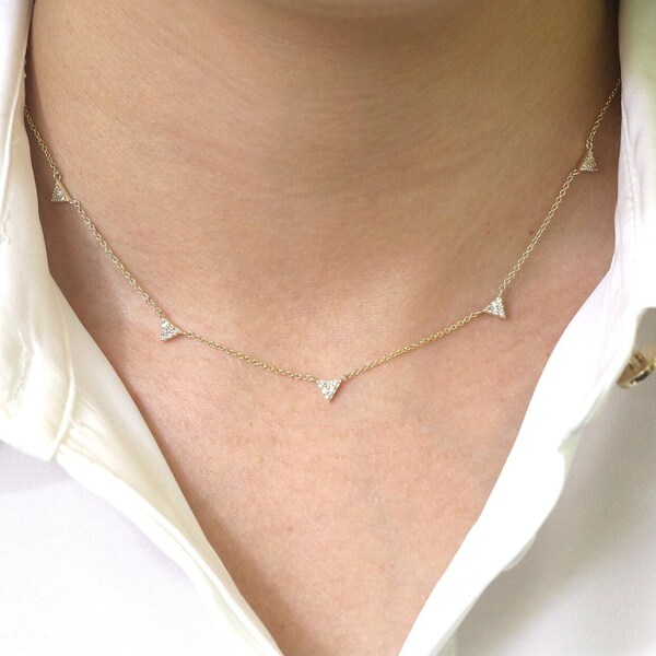 Triangle Necklace - Etsy