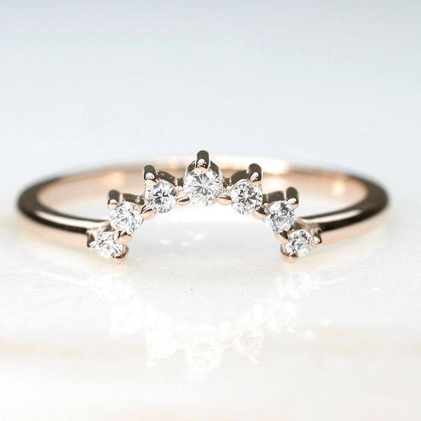 Crown Wedding Band - Etsy