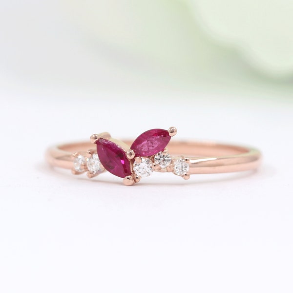 Rose Gold Ruby - Etsy