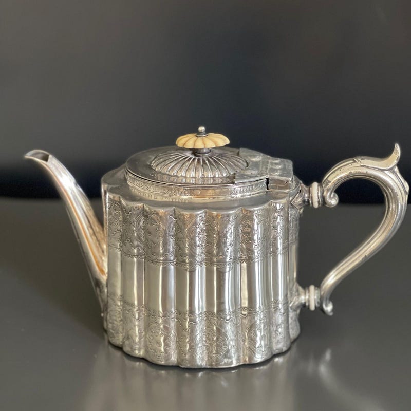 Silver Edwardian Teapot - Etsy