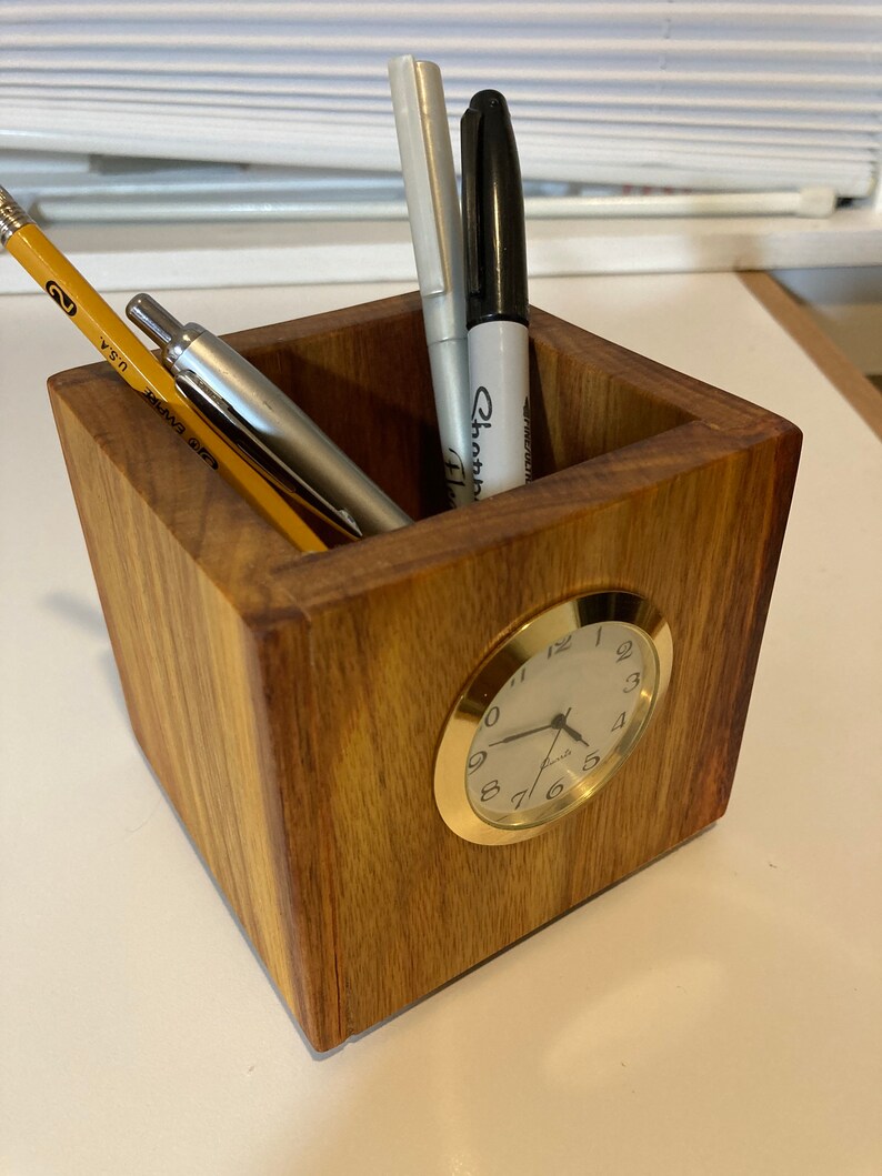 Pencil Holder/clock - Etsy