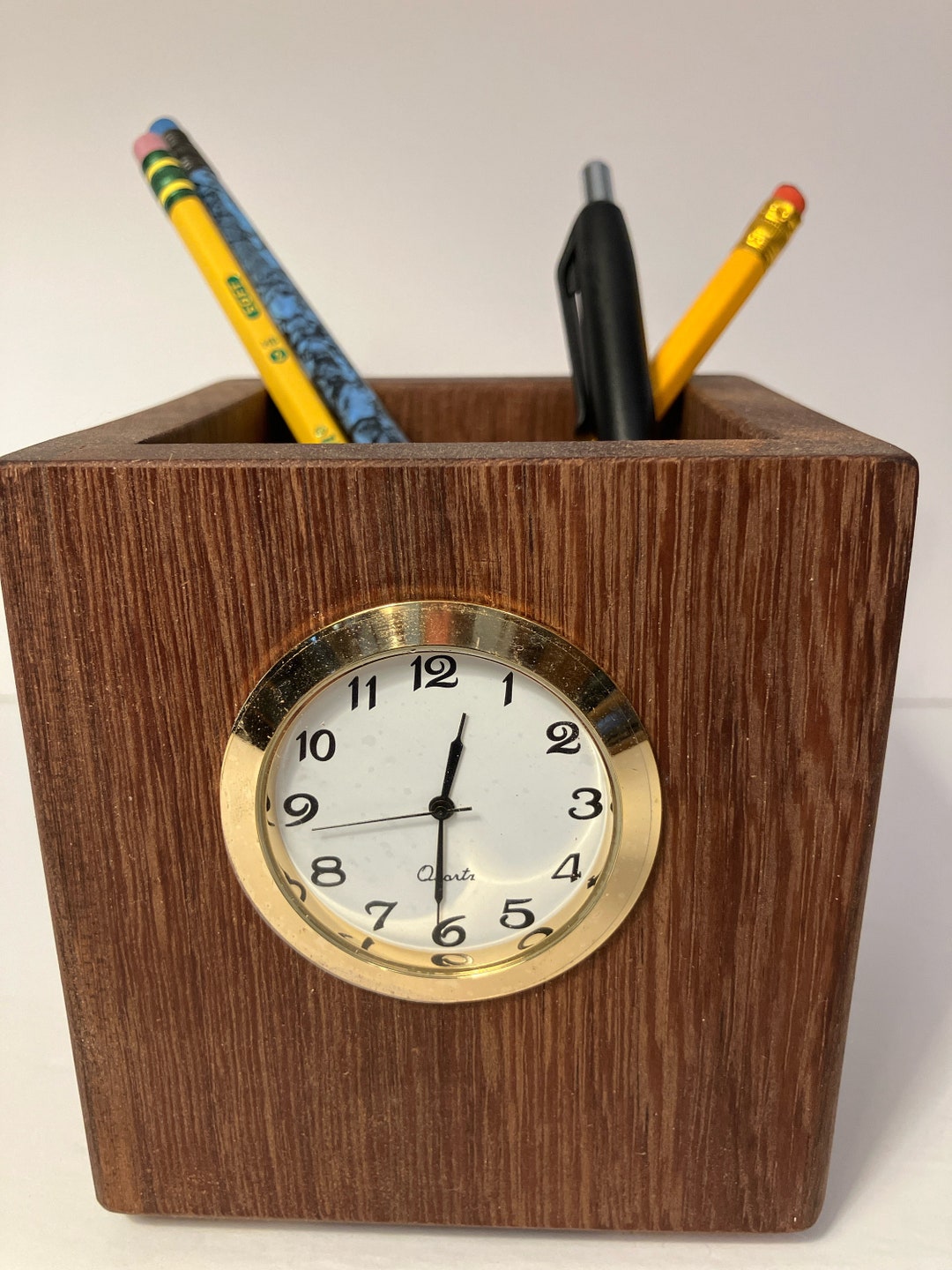 Pencil Holder/clock - Etsy