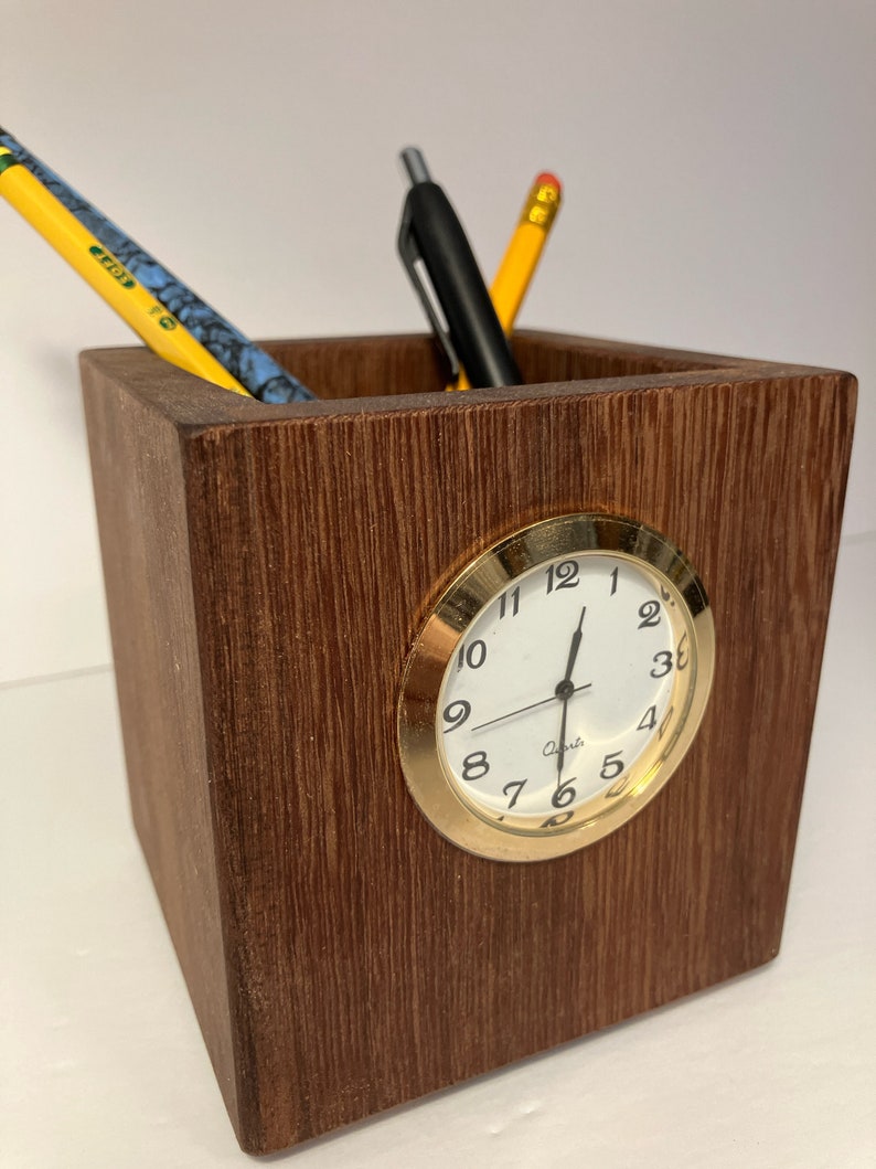 Pencil Holder/clock - Etsy