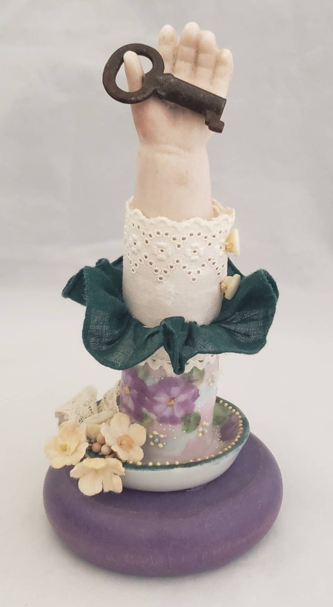 Whimsical Hand Holding Skeleton Key - Etsy