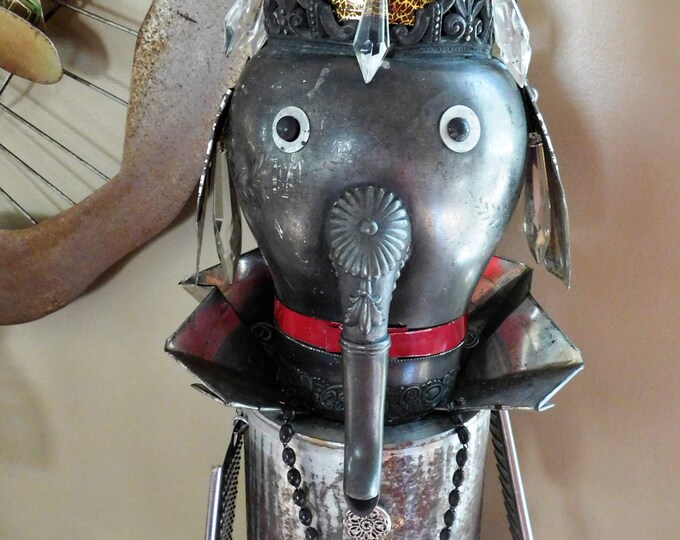 Queen Elephant Assemblage Art Sculpture, Princess Kitty, Junk Parts ...