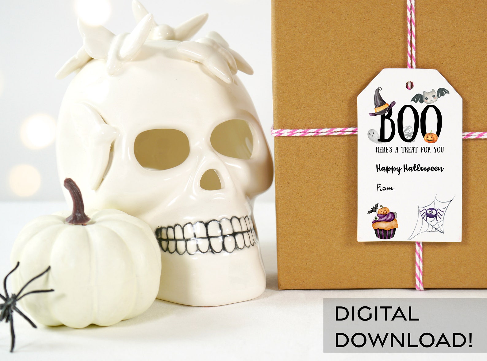 Boo Here's a Treat for You, Halloween Gift Tag, Printable, Halloween ...