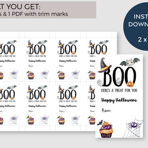 Boo Here's a Treat for You, Halloween Gift Tag, Printable, Halloween ...