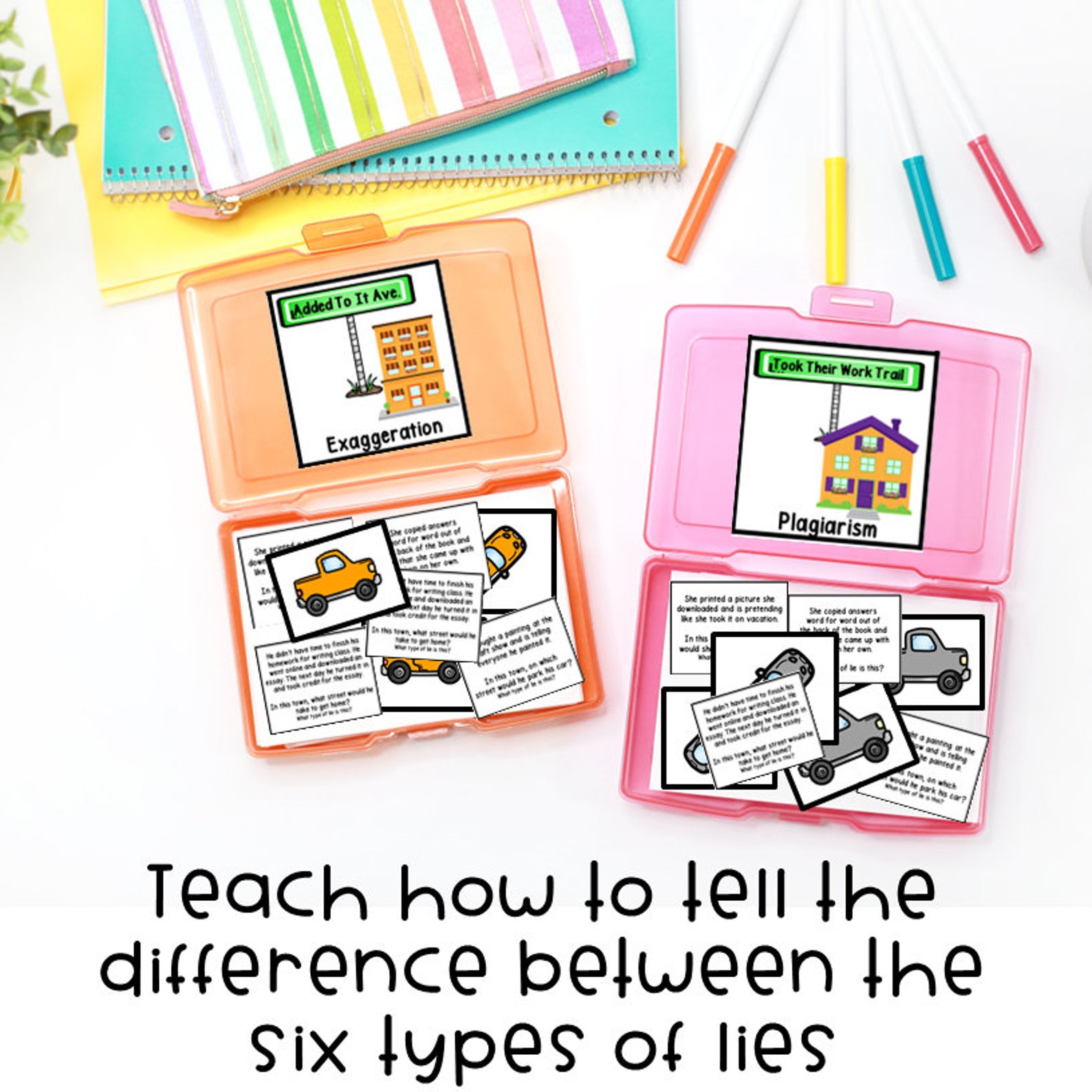 Types of Lies Town | Lesson on Honesty and Lying and Truth-telling - Etsy