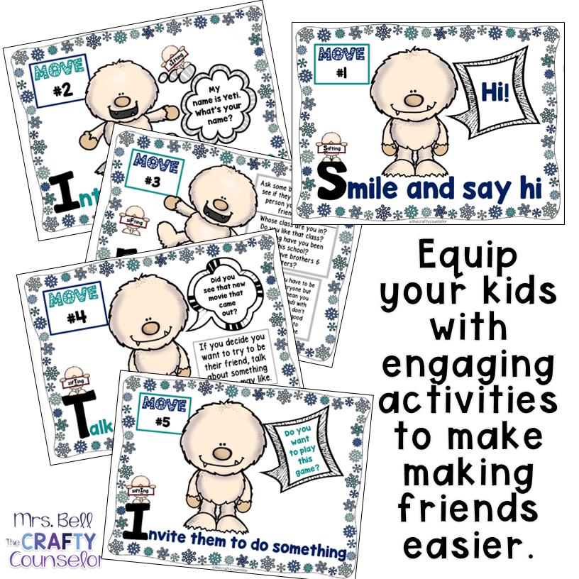 Yeti Friendship Skills Activity: Social Skills Workbook & Cards ...