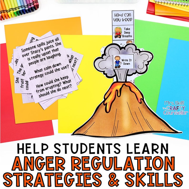 Volcano Calming Skills Game: Emotional Regulation Activity (PDF Pattern ...