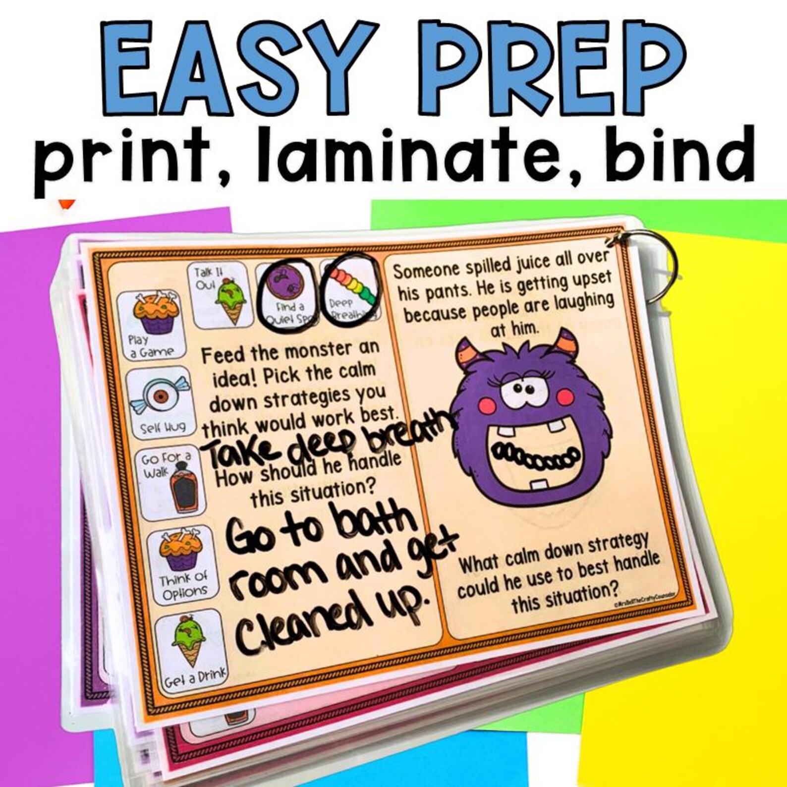 Halloween Social Emotional Learning Calming Strategies Book Fall ...