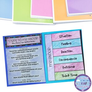 Girl's Group Interactive Notebook for Anger Management & Self Control ...